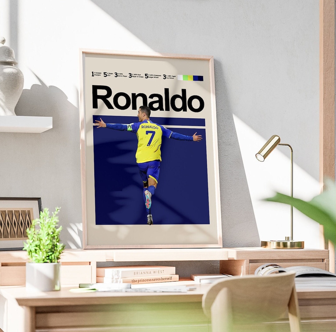 Cristiano Ronaldo Poster Gifts for Him All Nassr FC Wall - Etsy