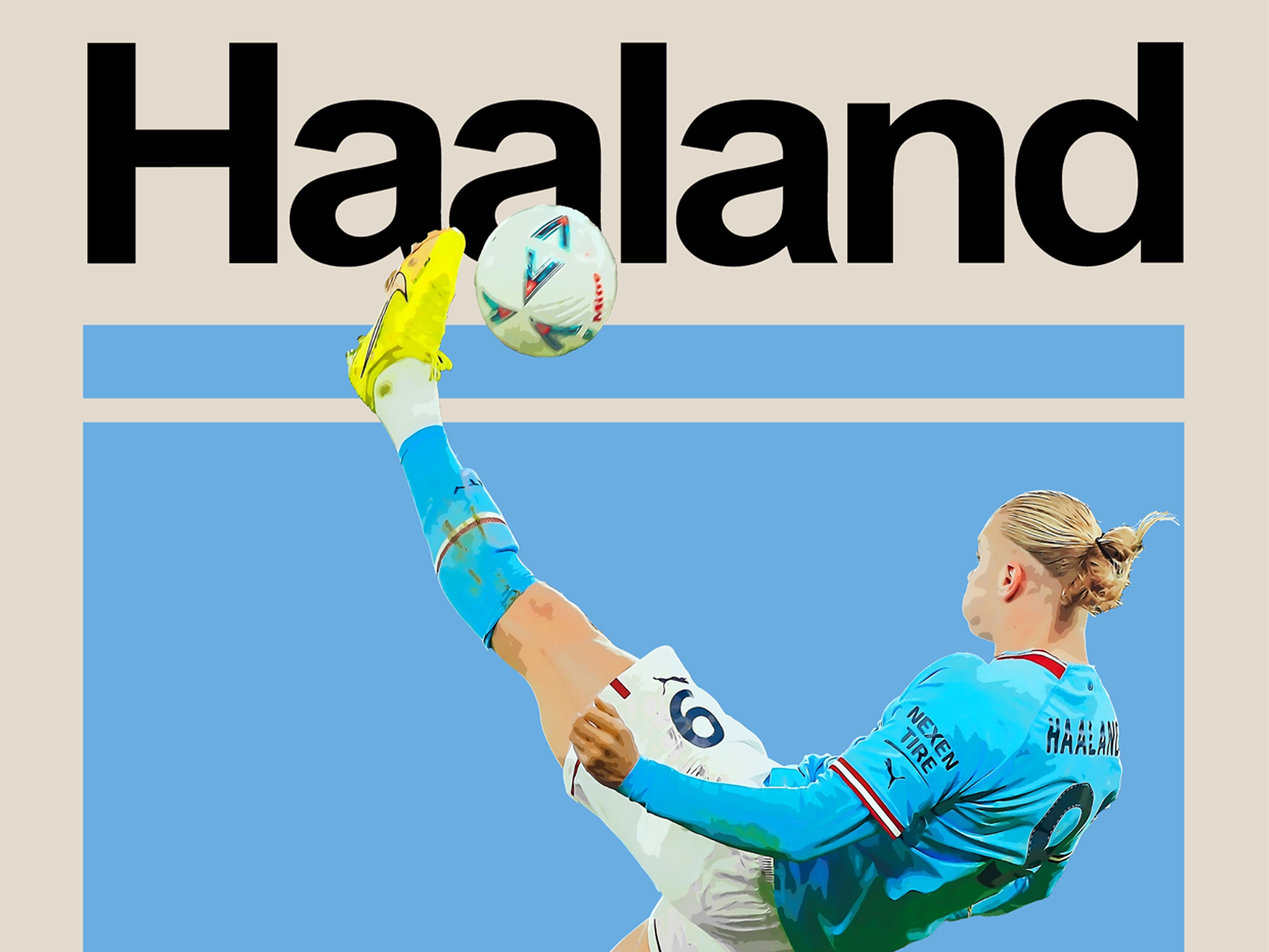Erling Haaland Poster, Manchester City Poster, Haaland Download Poster ...
