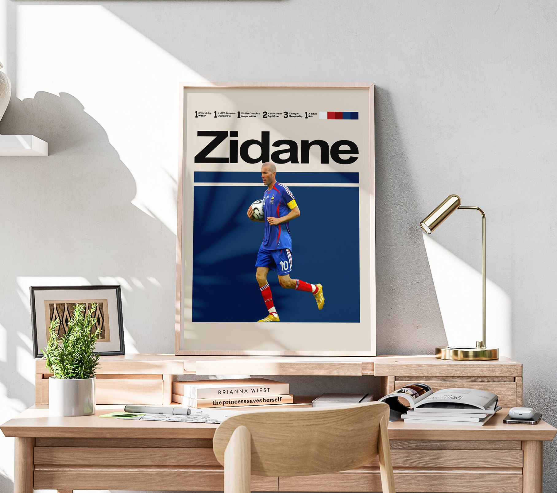 Zinédine Zidane Poster, France Football Player Poster, Printable ...