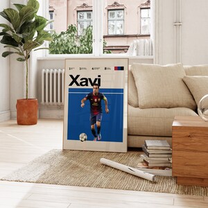 Xavi Hernández Poster, Barcelona Poster, Xavi Printable Poster ...