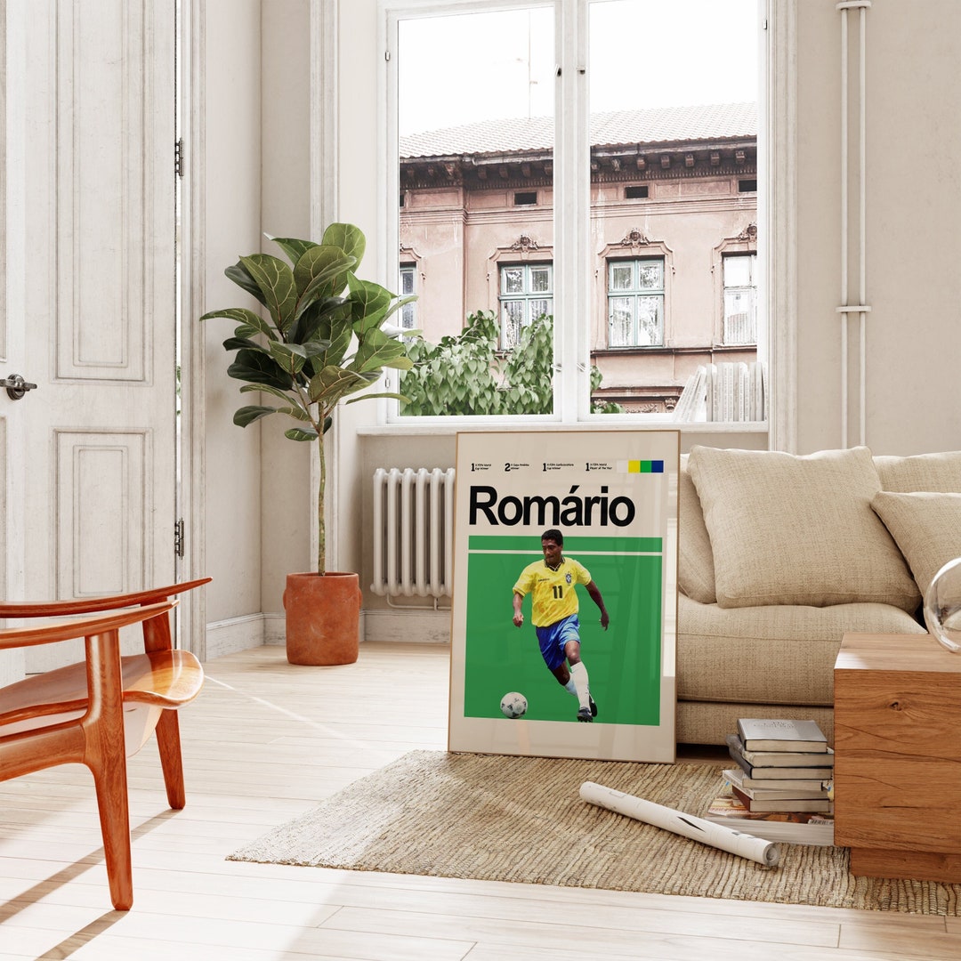 Romario Poster, Brazil National Football Team, Instant Download Art ...