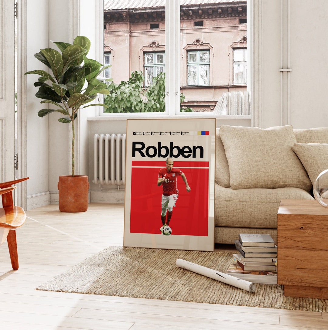 Arjen Robben Poster, Bayern Munich Football Team, Digital Print Art ...