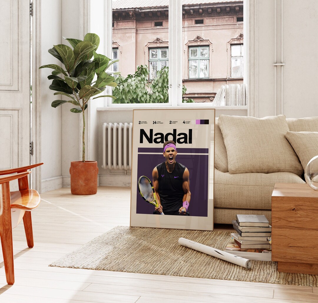 Rafael Nadal Poster, Tennis Art Print. Tennis Prints, Tennis Posters ...