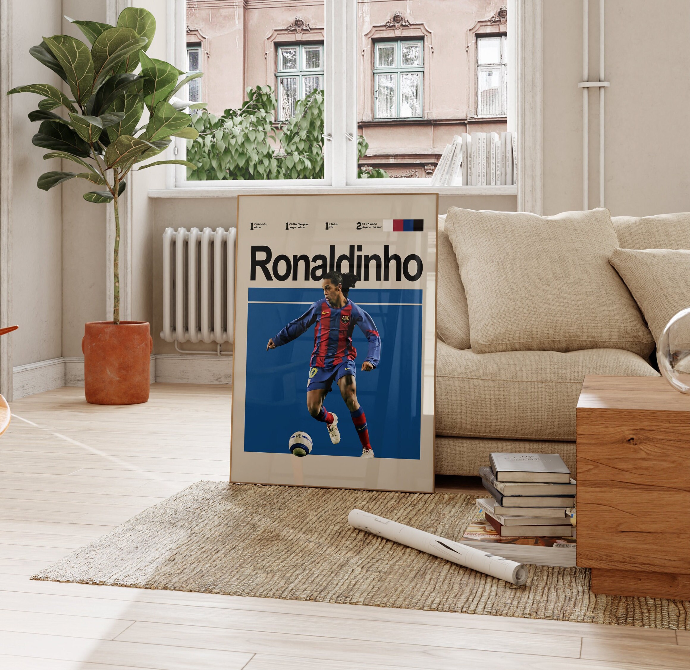 Ronaldinho Poster, Barcelona Poster, Ronaldinho Printable Poster ...