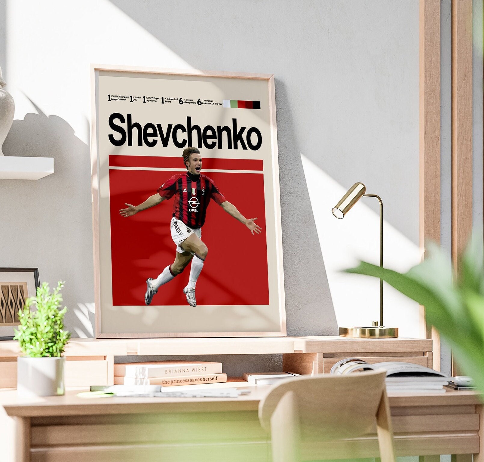 Andriy Shevchenko Poster, AC Milan Poster, Football Wall Poster ...