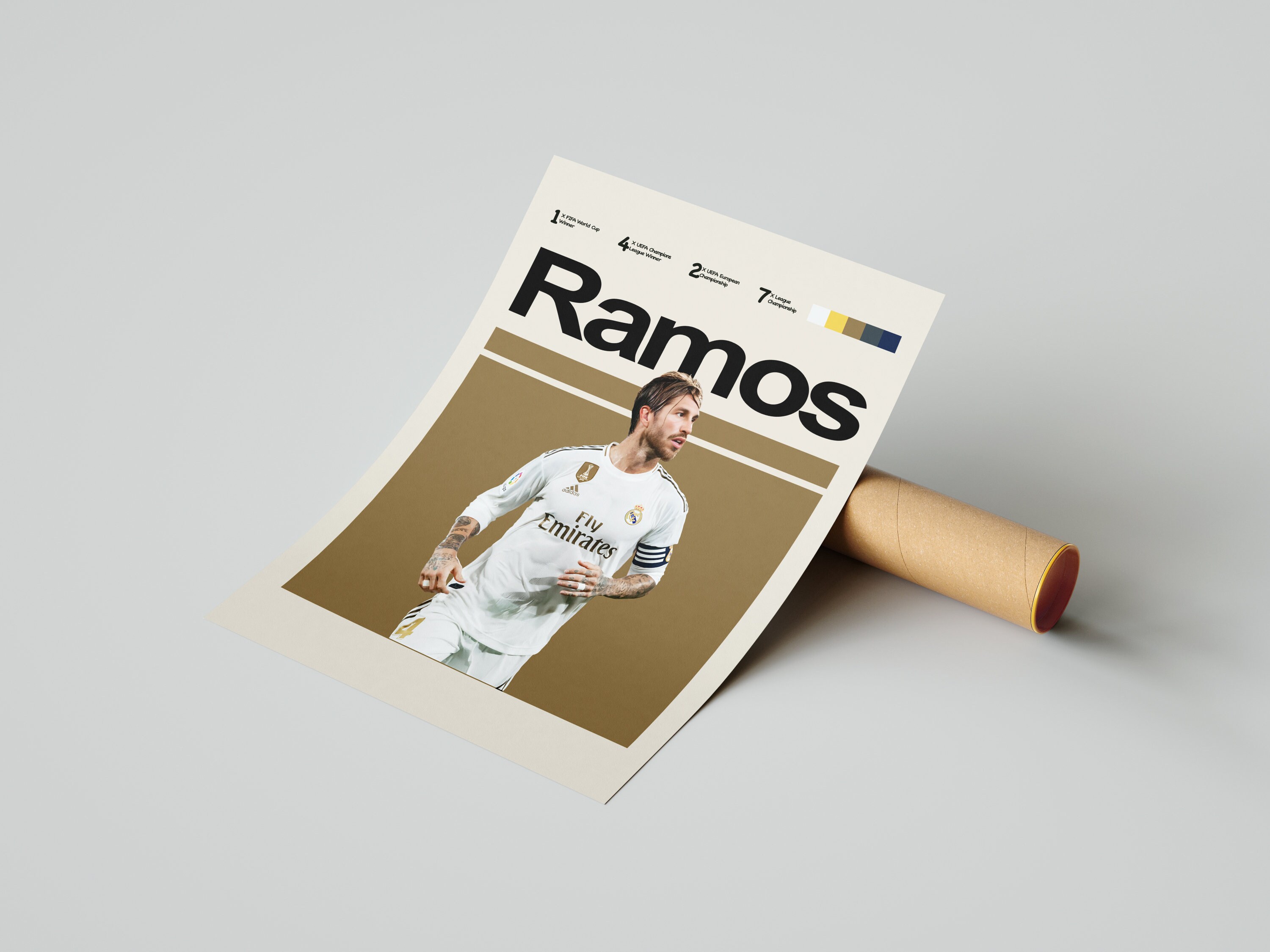 Sergio Ramos Poster, Real Madrid Poster, Football Wall Poster, Ramos ...