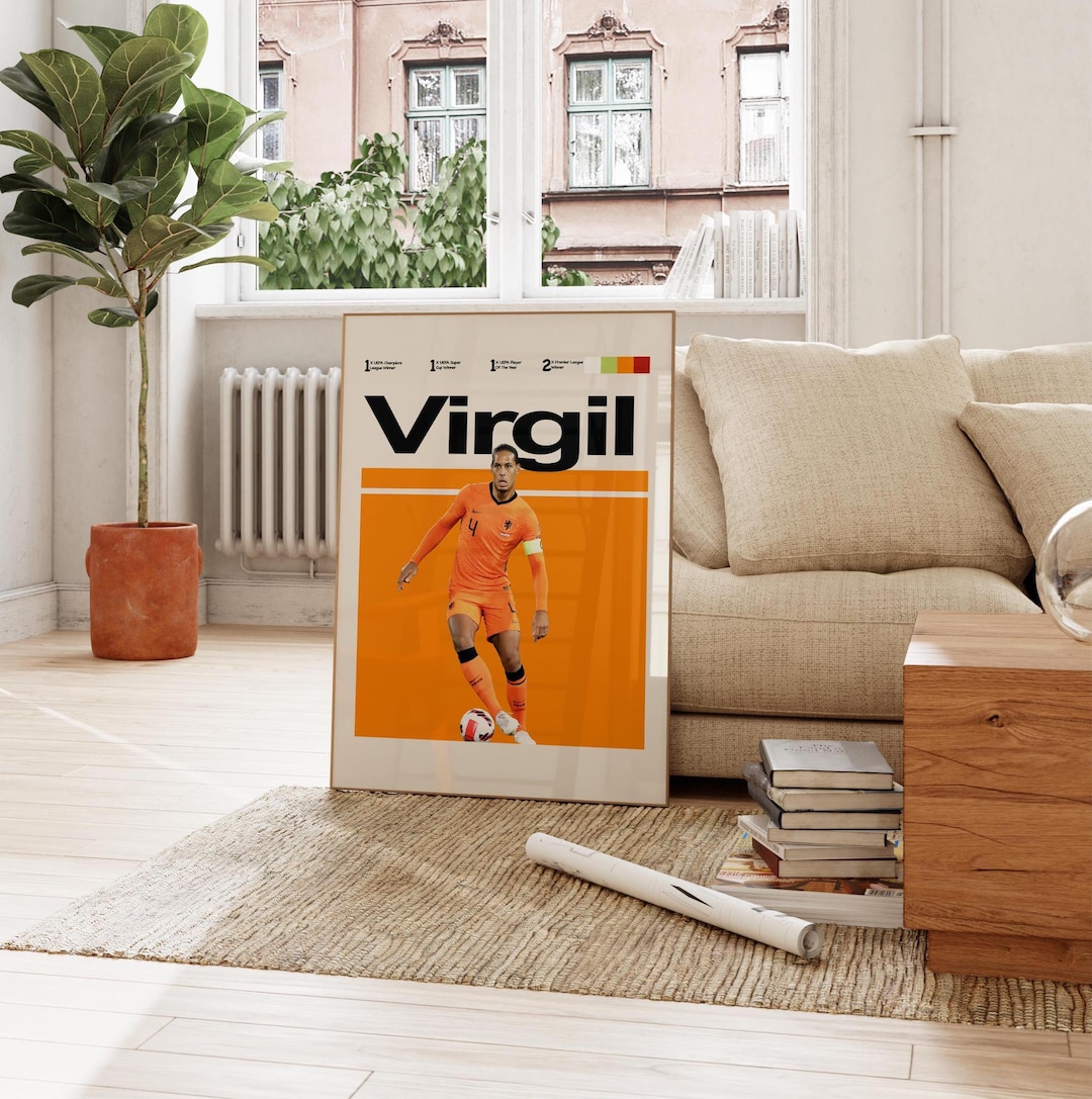 Virgil Van Dijk Poster, Netherlands National Football Team Poster Print ...