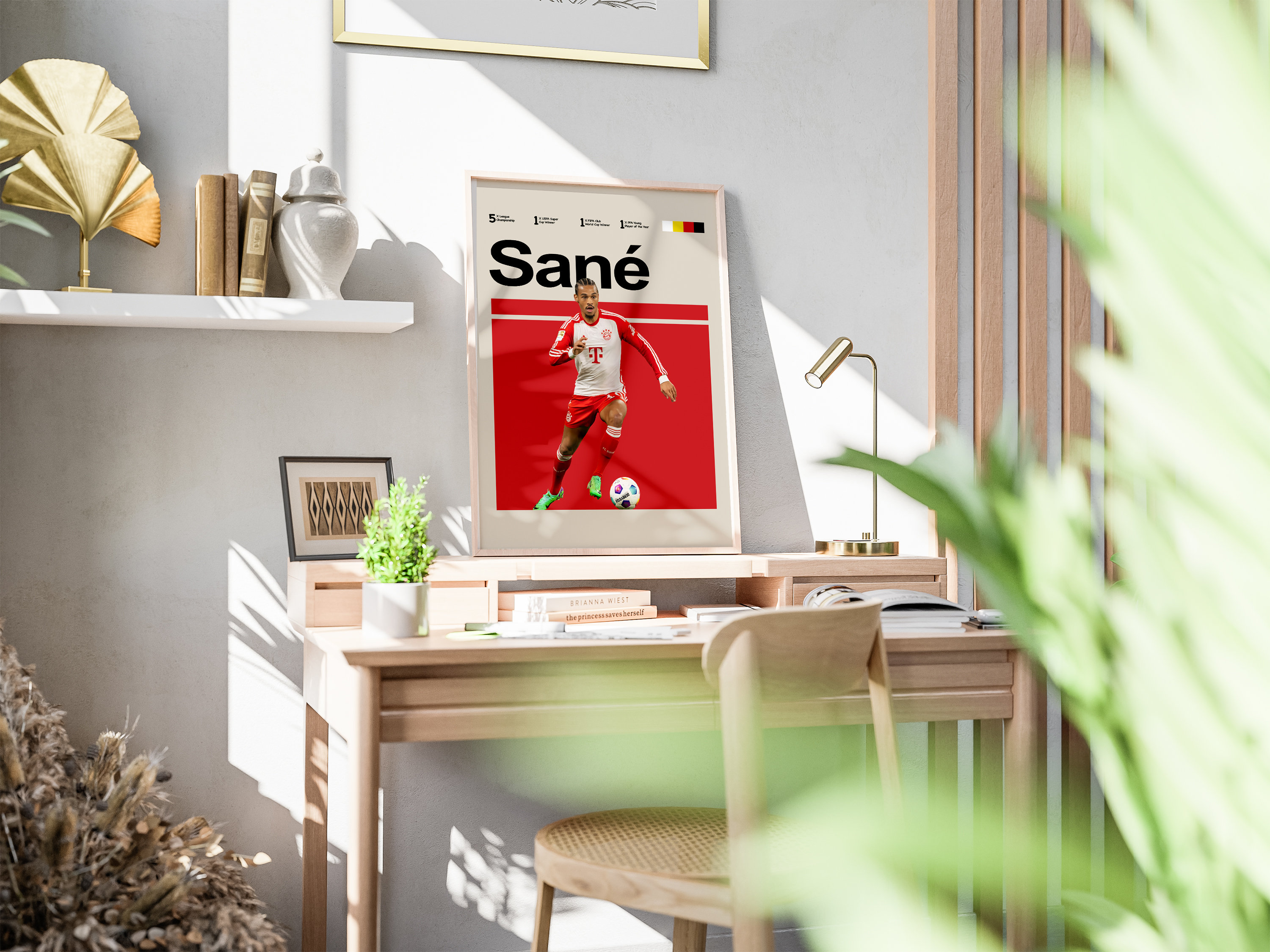 Leroy Sane Poster, Bayern München Poster, Leroy Sane Print Art. Leroy ...