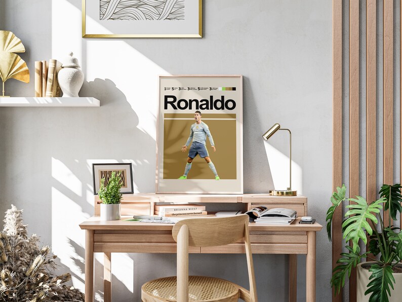 Cristiano Ronaldo Poster, Soccer Print Ar, Football Legend Art (digital ...