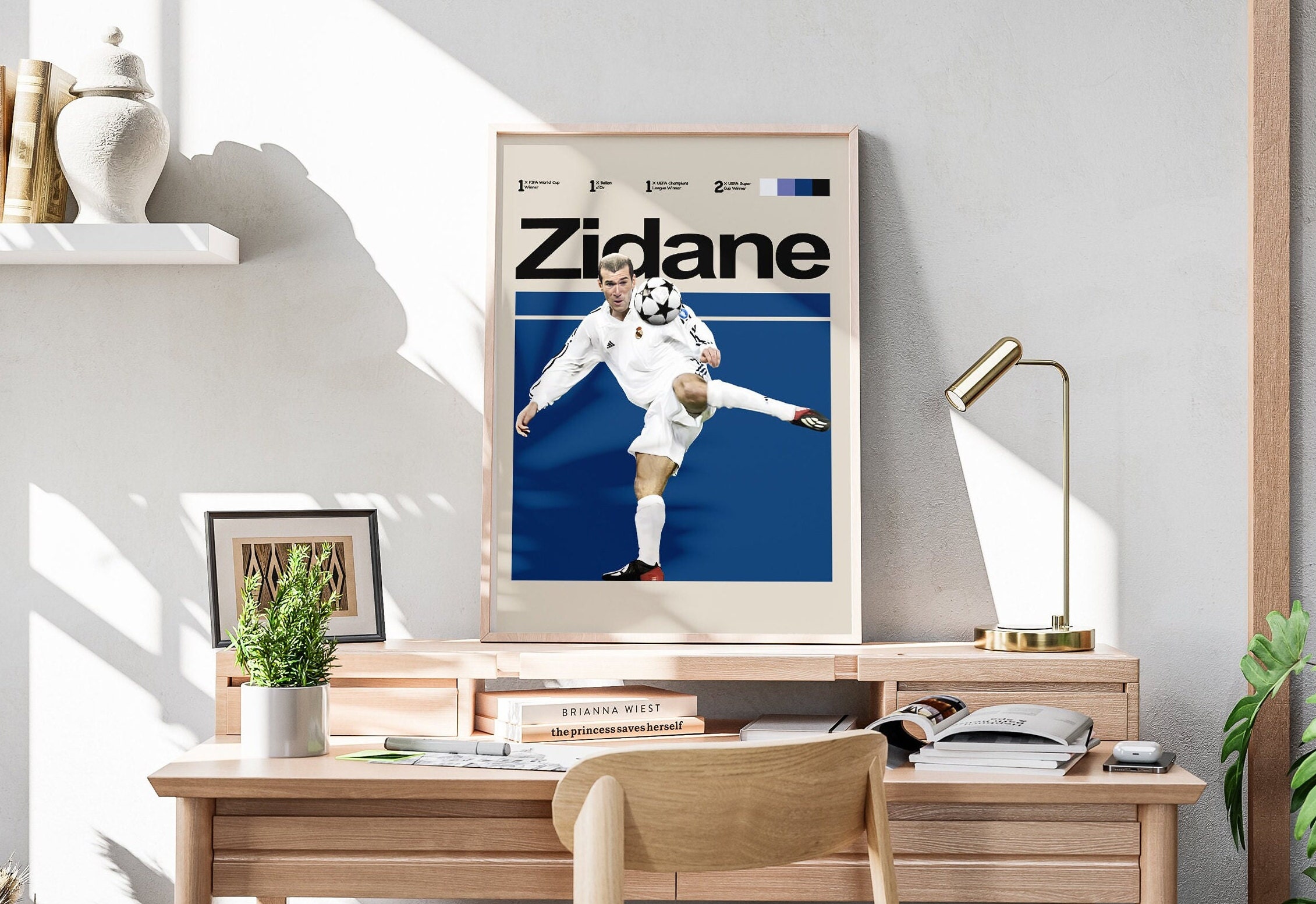 Zinédine Zidane Poster, Real Madrid Legend Zinedine Zidane Poster ...