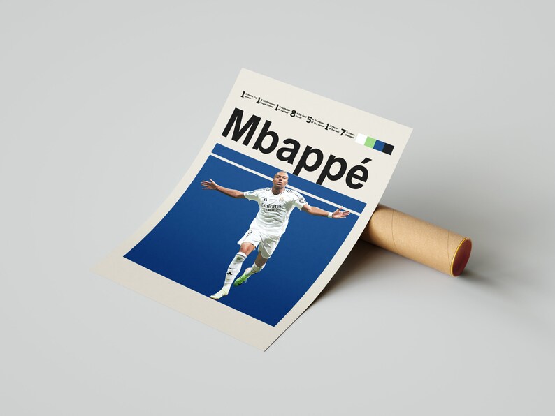 Kylian Mbappe Poster, Football Art, Soccer Home Decor (digital Download ...