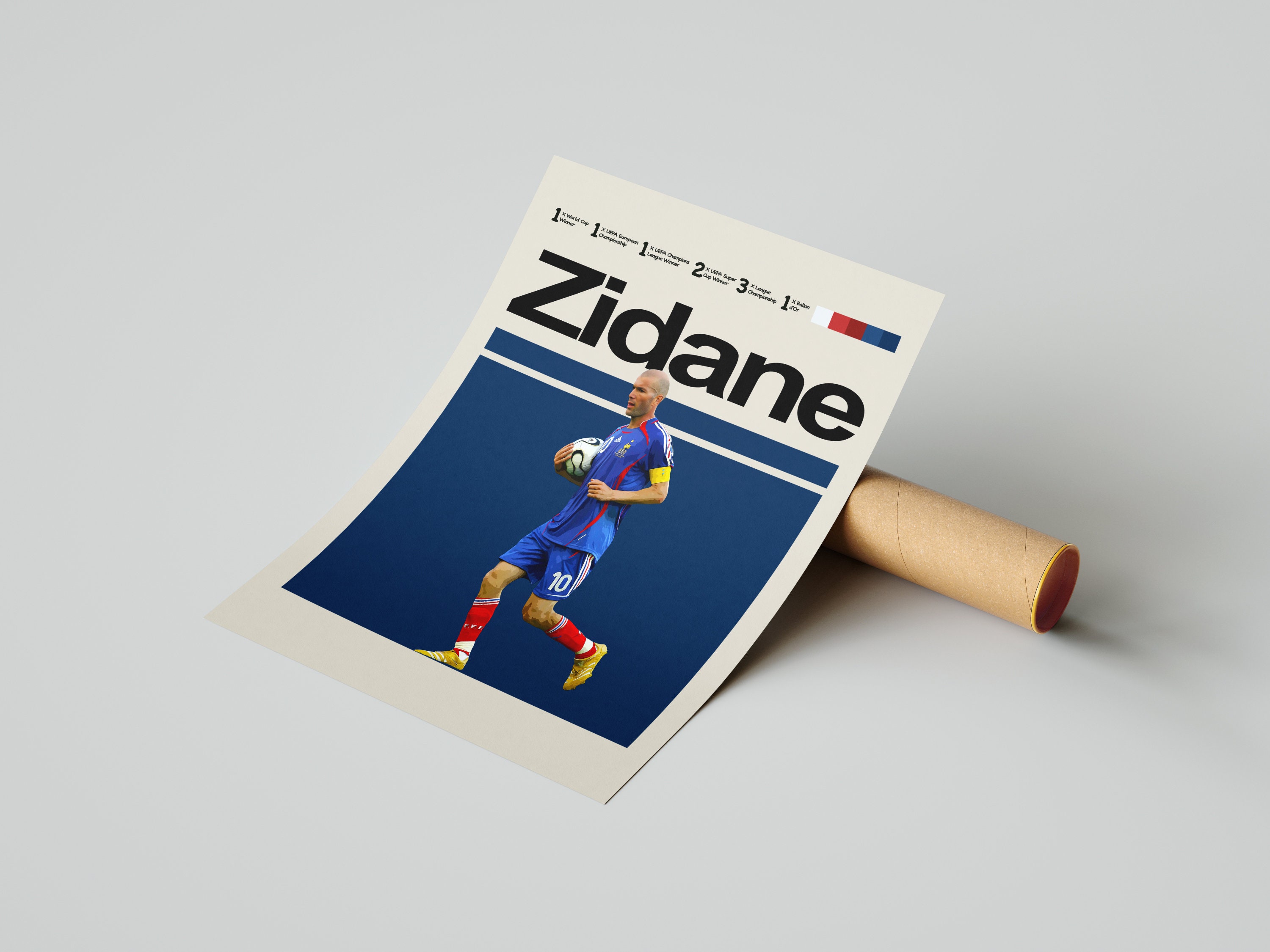 Zinédine Zidane Poster, France Football Player Poster, Printable ...