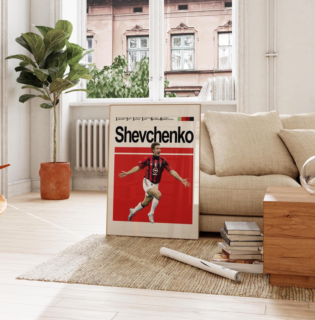 Andriy Shevchenko Poster, AC Milan Poster, Download Print Art ...