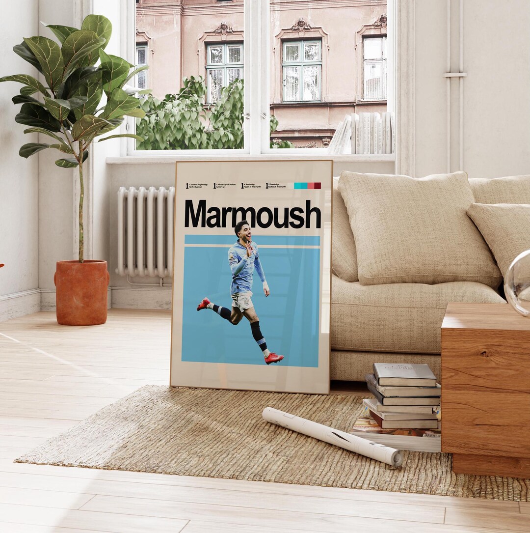 Omar Marmoush Poster, Manchester City Poster, Marmoush Download Poster ...