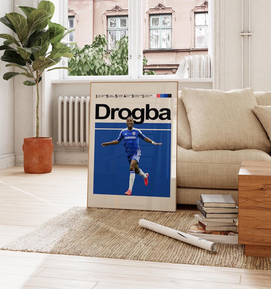 Didier Drogba Poster, Chelsea Football Club, Printable Wall Art ...