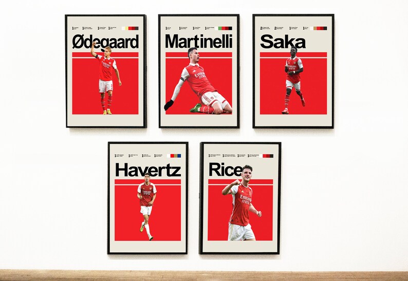Arsenal Stars Poster: Minimalist Football Art (digital Download) - Etsy
