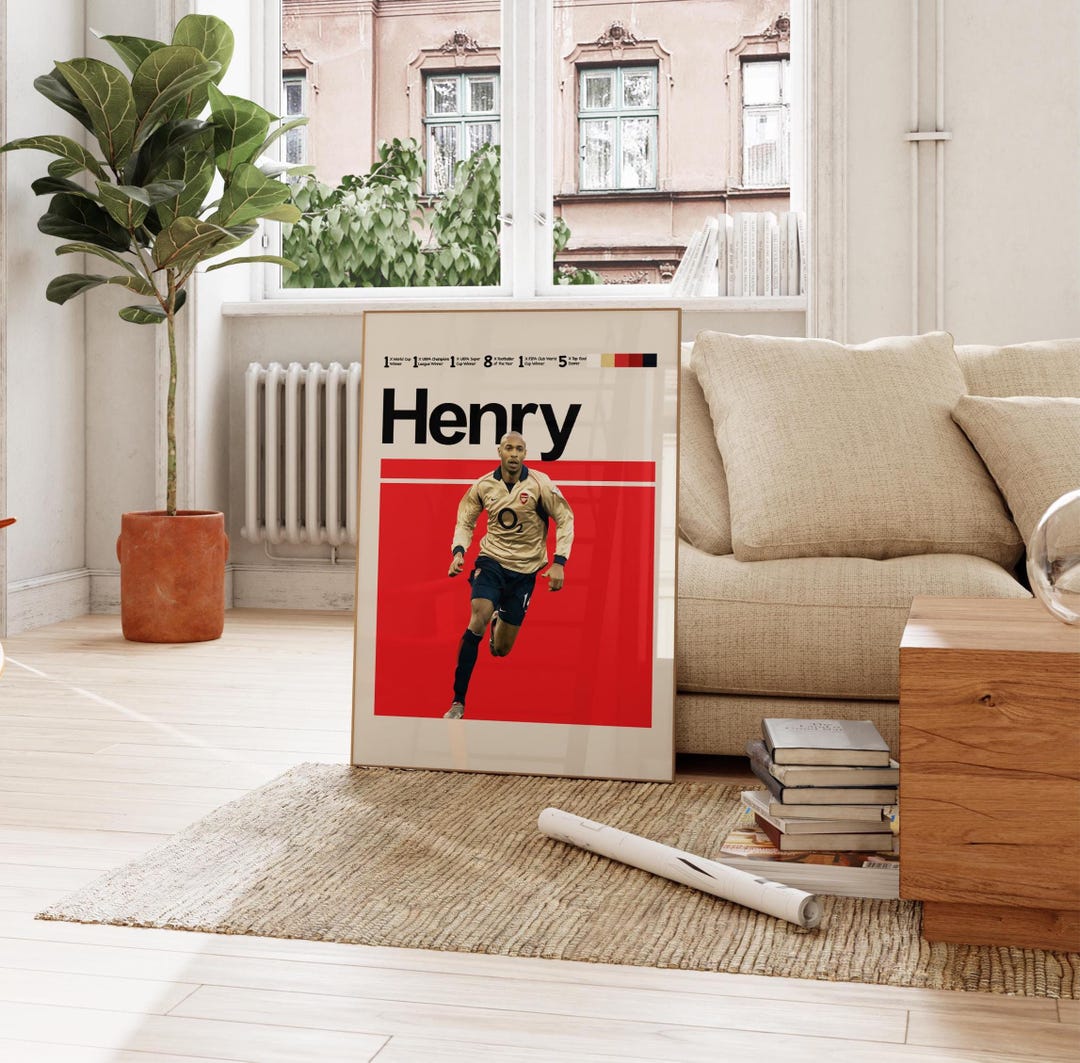 Thierry Henry Poster, Arsenal Football Team Legend Thierry Henry Poster ...