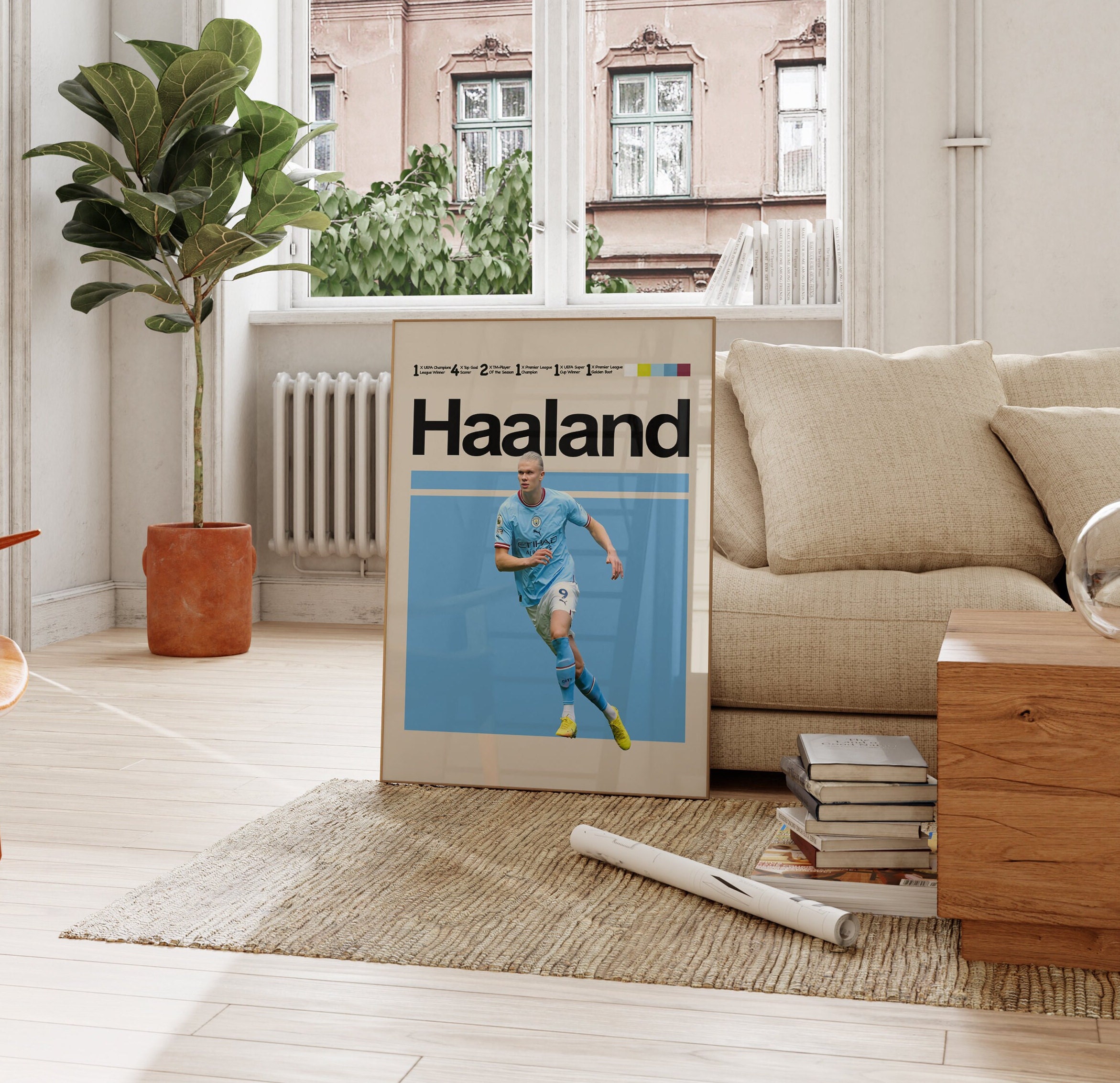 Erling Haaland Poster, Manchester City Poster, Haaland Download Digital ...