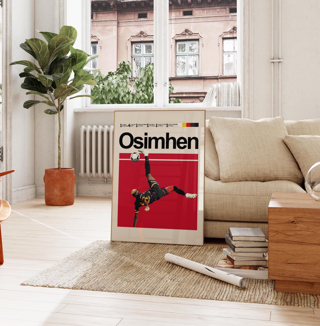 Victor Osimhen Bicycle Kick Poster: Galatasaray Football Art (digital ...