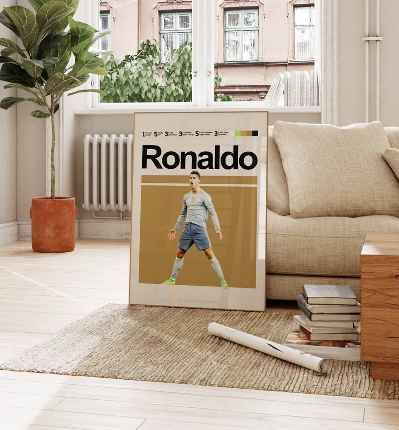 Cristiano Ronaldo Poster, Soccer Print Ar, Football Legend Art (digital ...