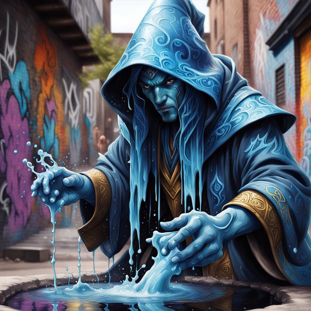 Downloadable Digital Poster - "water Mage" - Etsy