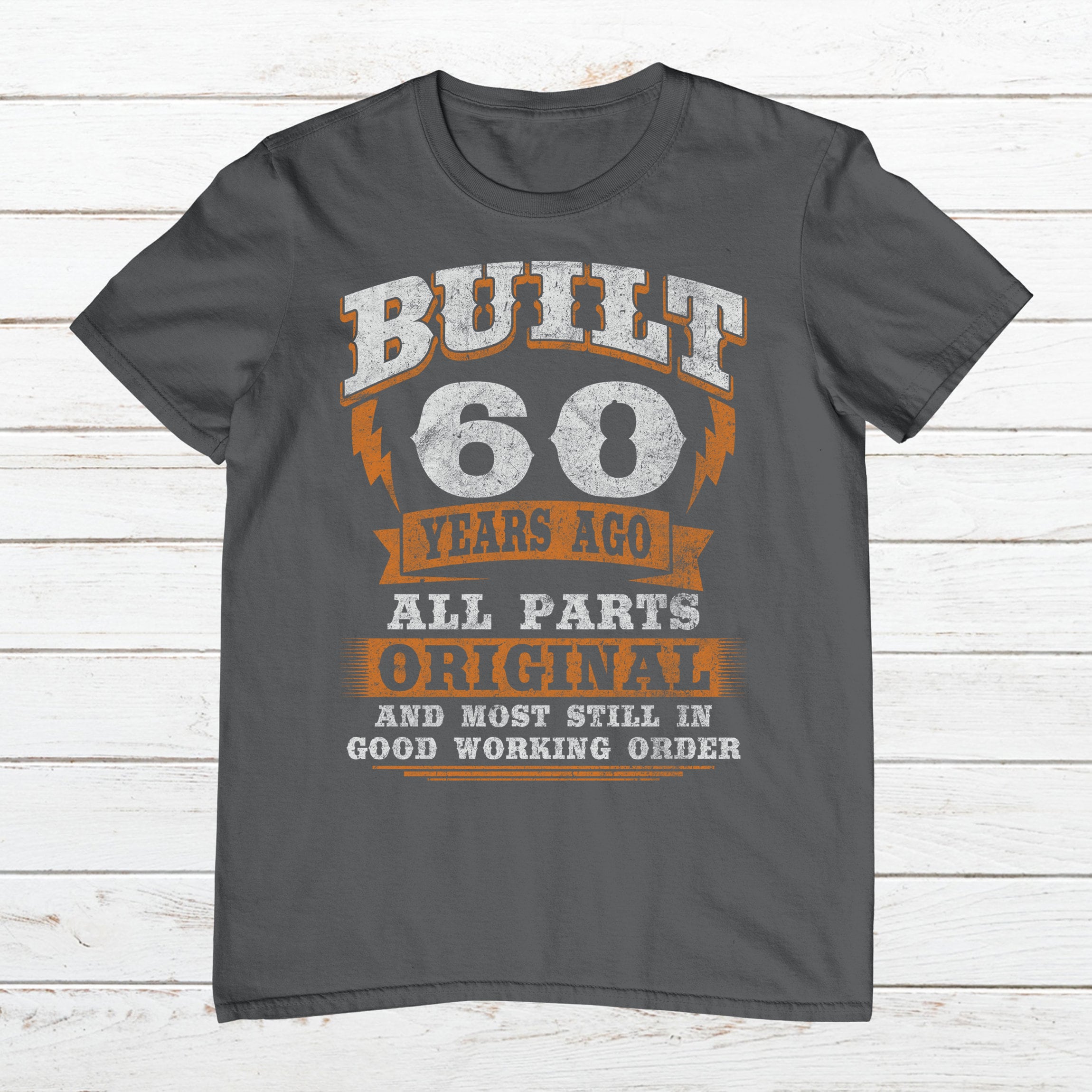 60th Birthday Shirt for Men, 60th Birthday Gift for Men, Built 60 Years ...