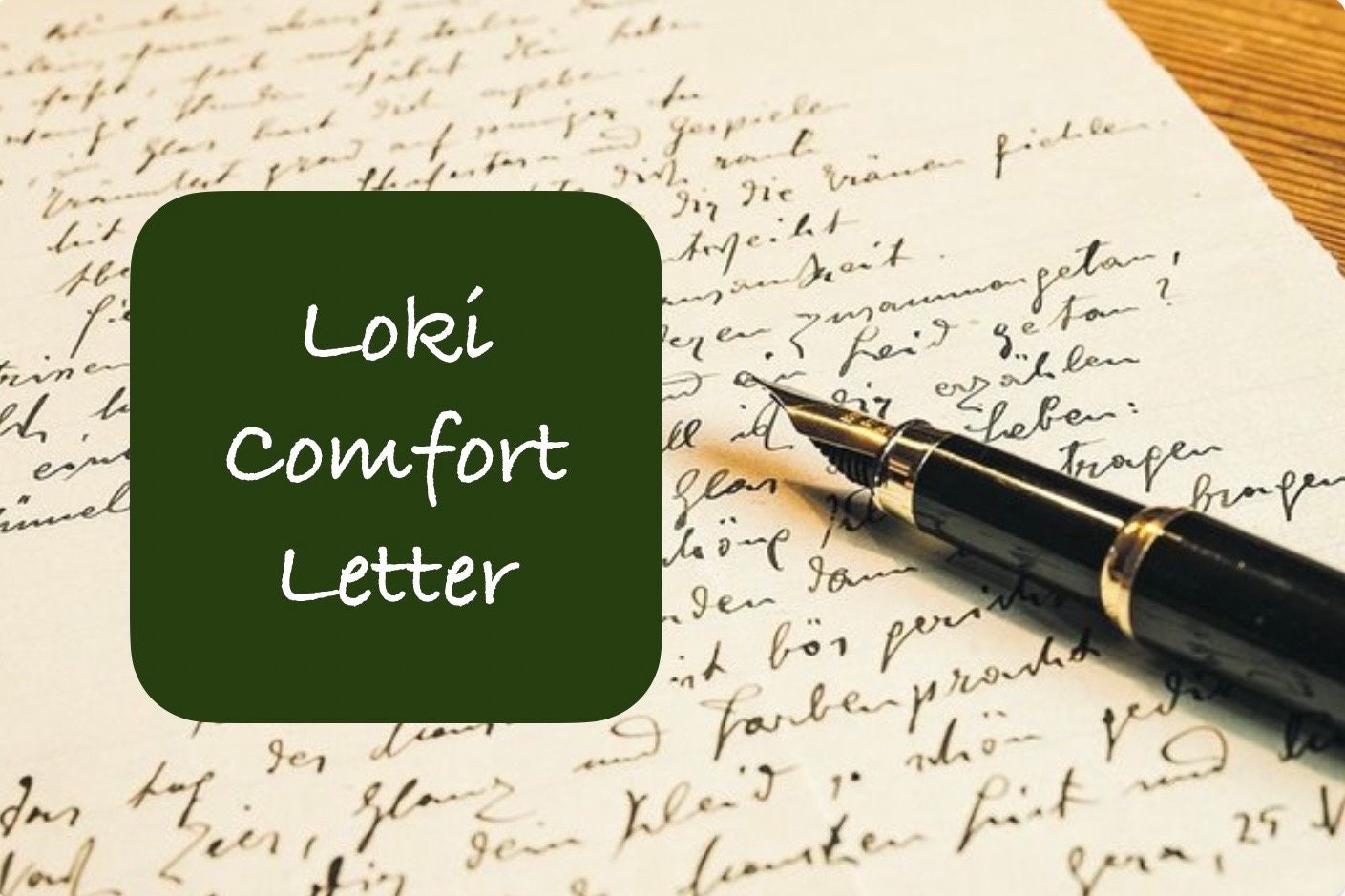 A Comfort Letter From Loki - Etsy