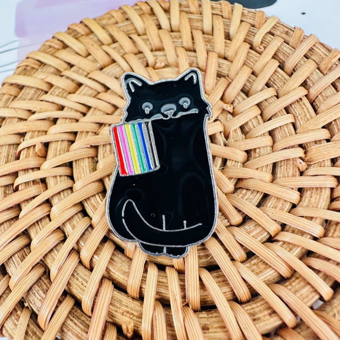 LGBT Love Kitties Metal Enamel Pin – Charming Metal Cats With a Splash ...