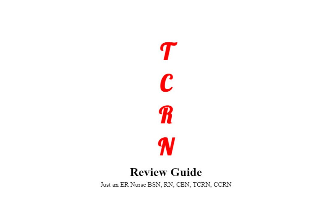 TCRN Review Guide - Etsy