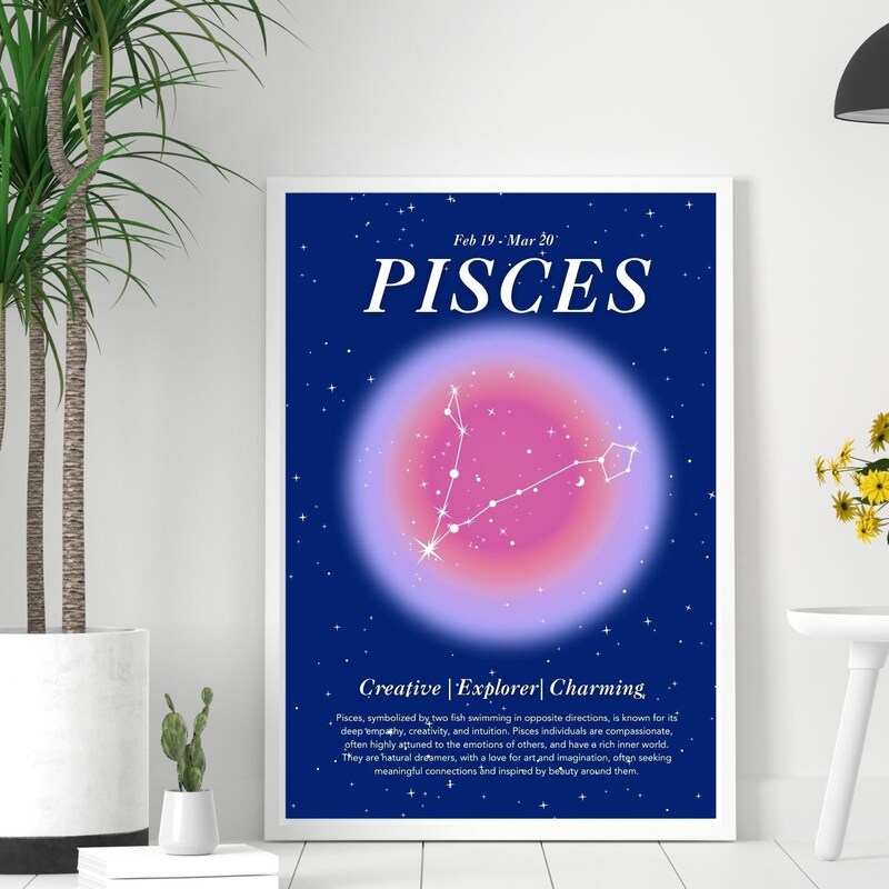 Pisces Wall Art - Etsy