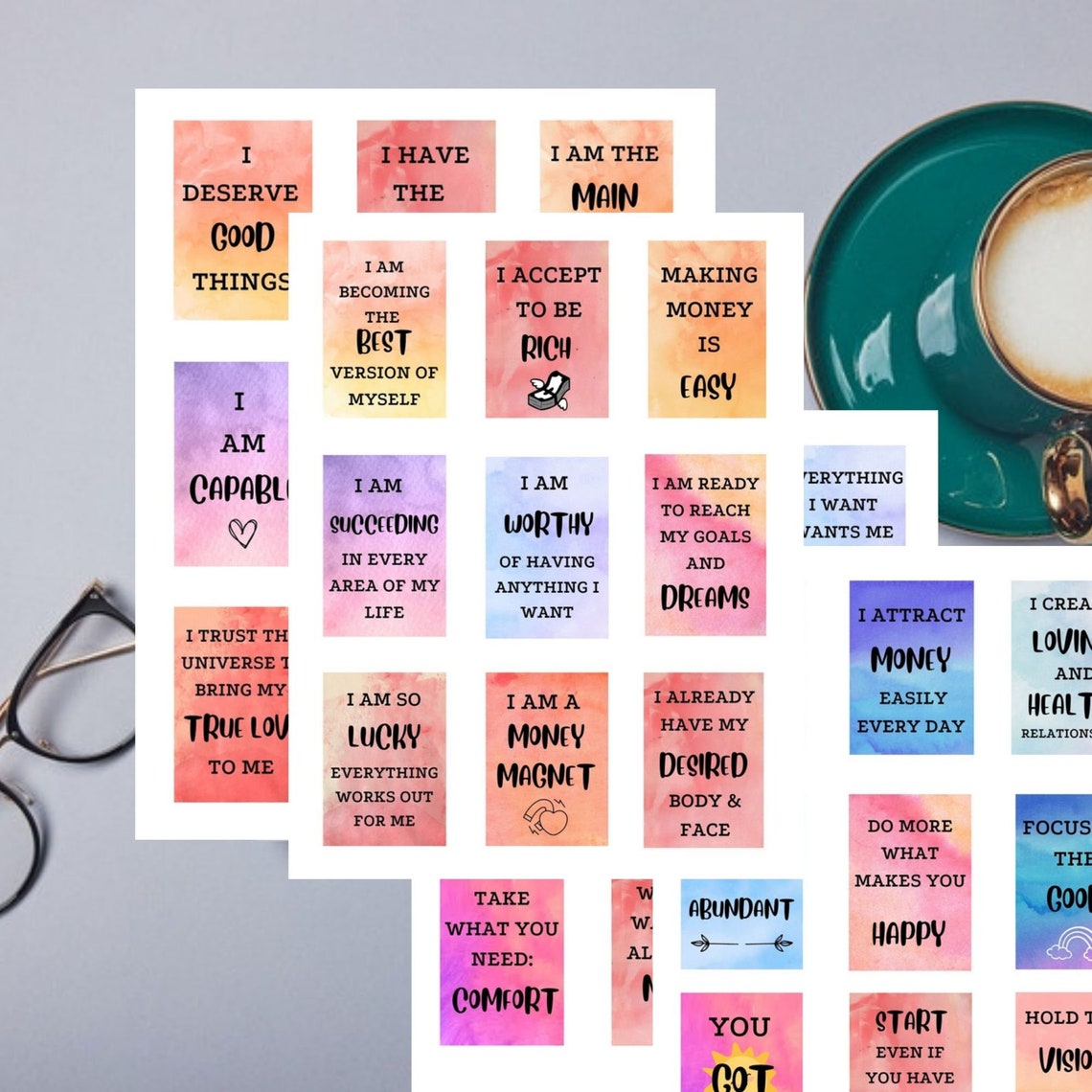 Affirmation Cards Printable, Positive Affirmation Card, Manifesting Kit ...