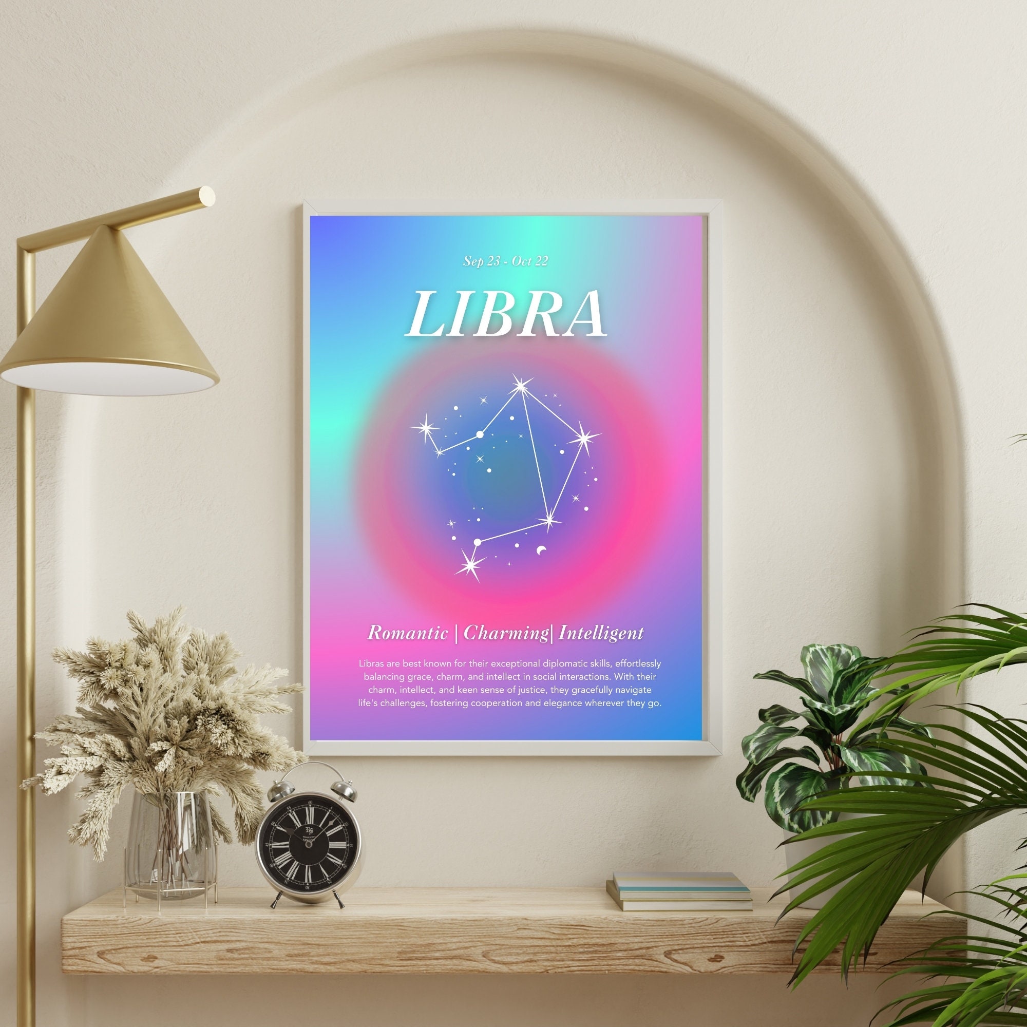 Libra Zodiac Sign Poster, Libra Printable, Libra Star Sign Print, Libra ...