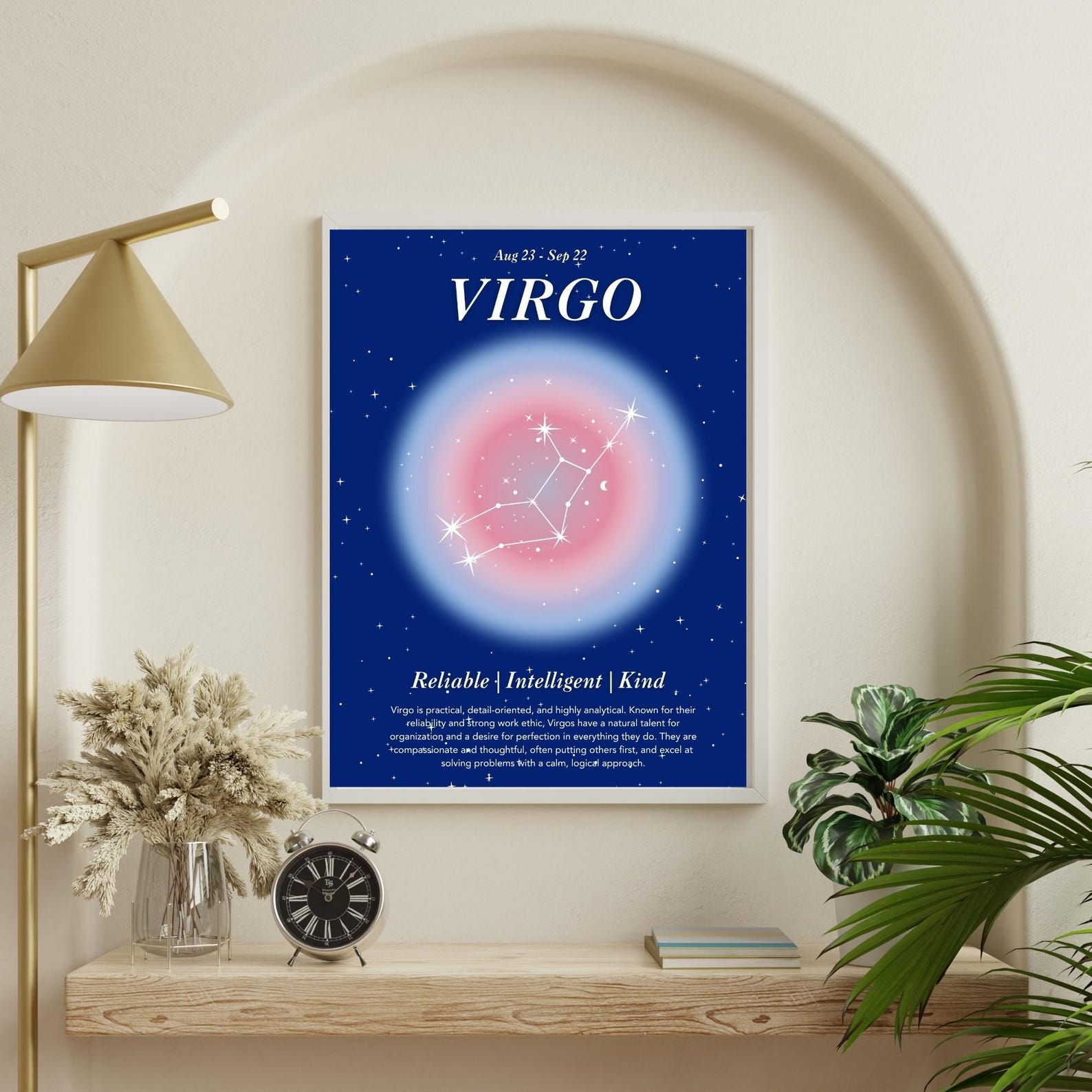 Virgo Zodiac Sign Poster, Virgo Printable, Virgo Star Sign Print, Virgo ...