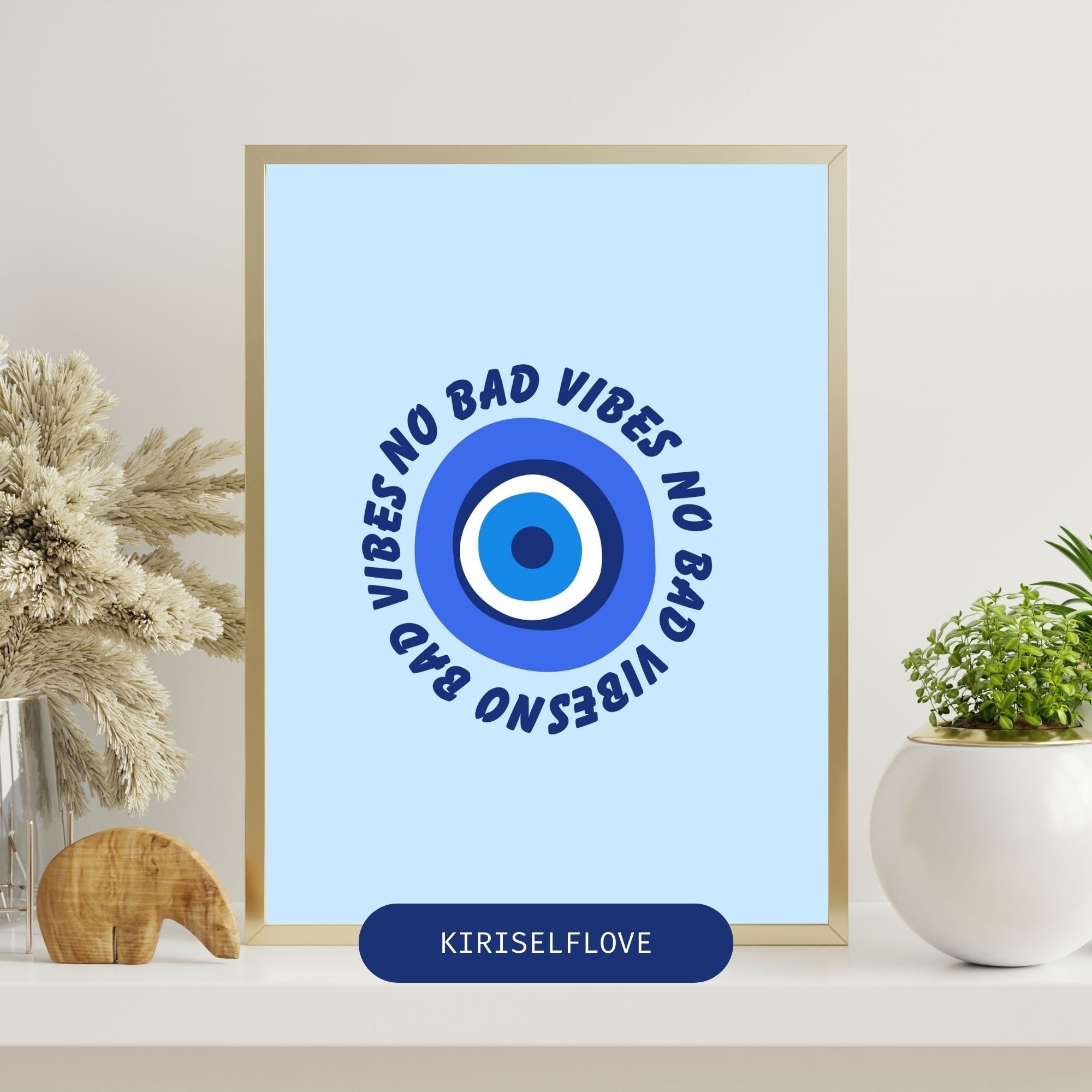 Evil Eye Wall Art Print Evil Eye Room Decor Self Love No - Etsy
