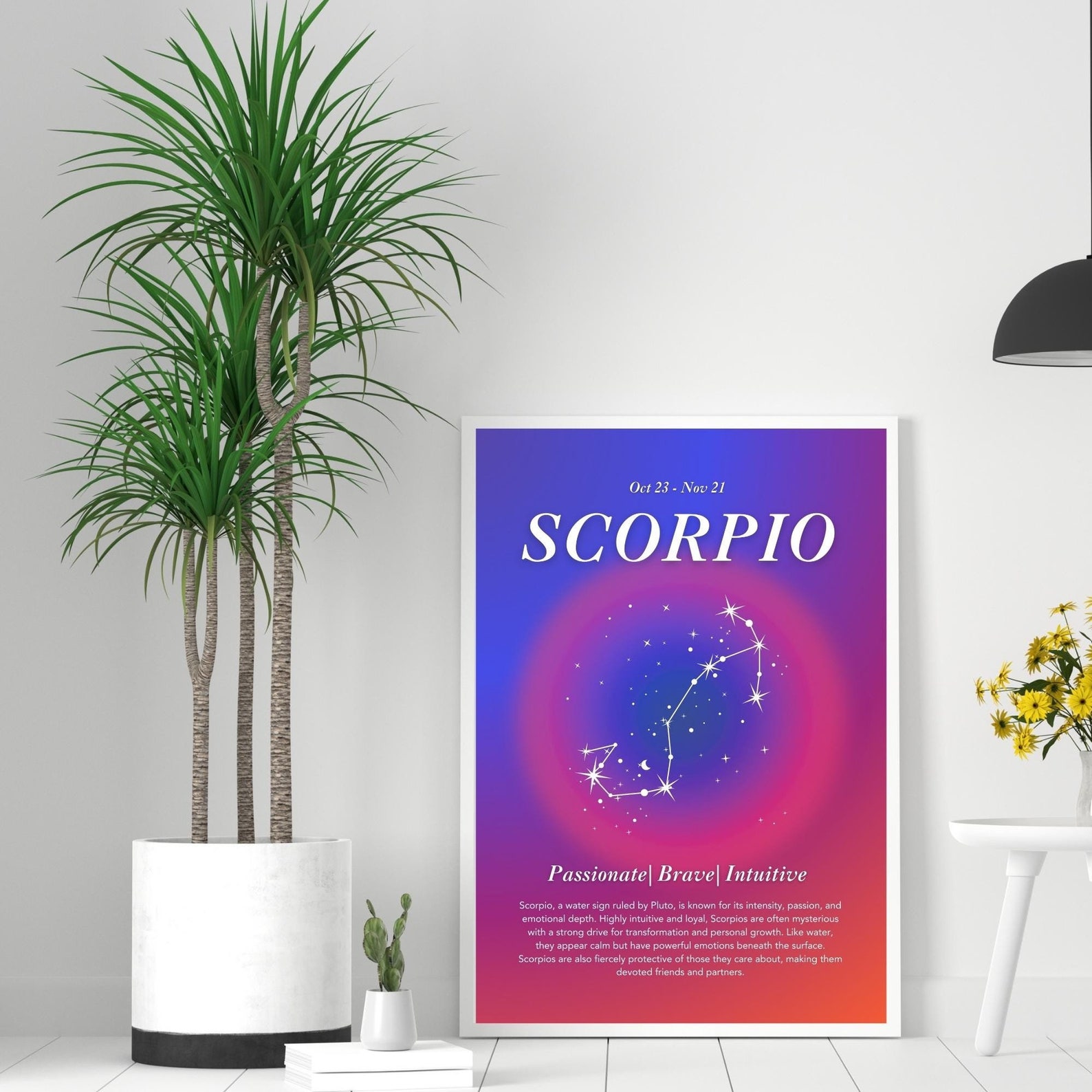 Scorpio Zodiac Sign Poster, Scorpio Printable, Scorpio Star Sign Print ...