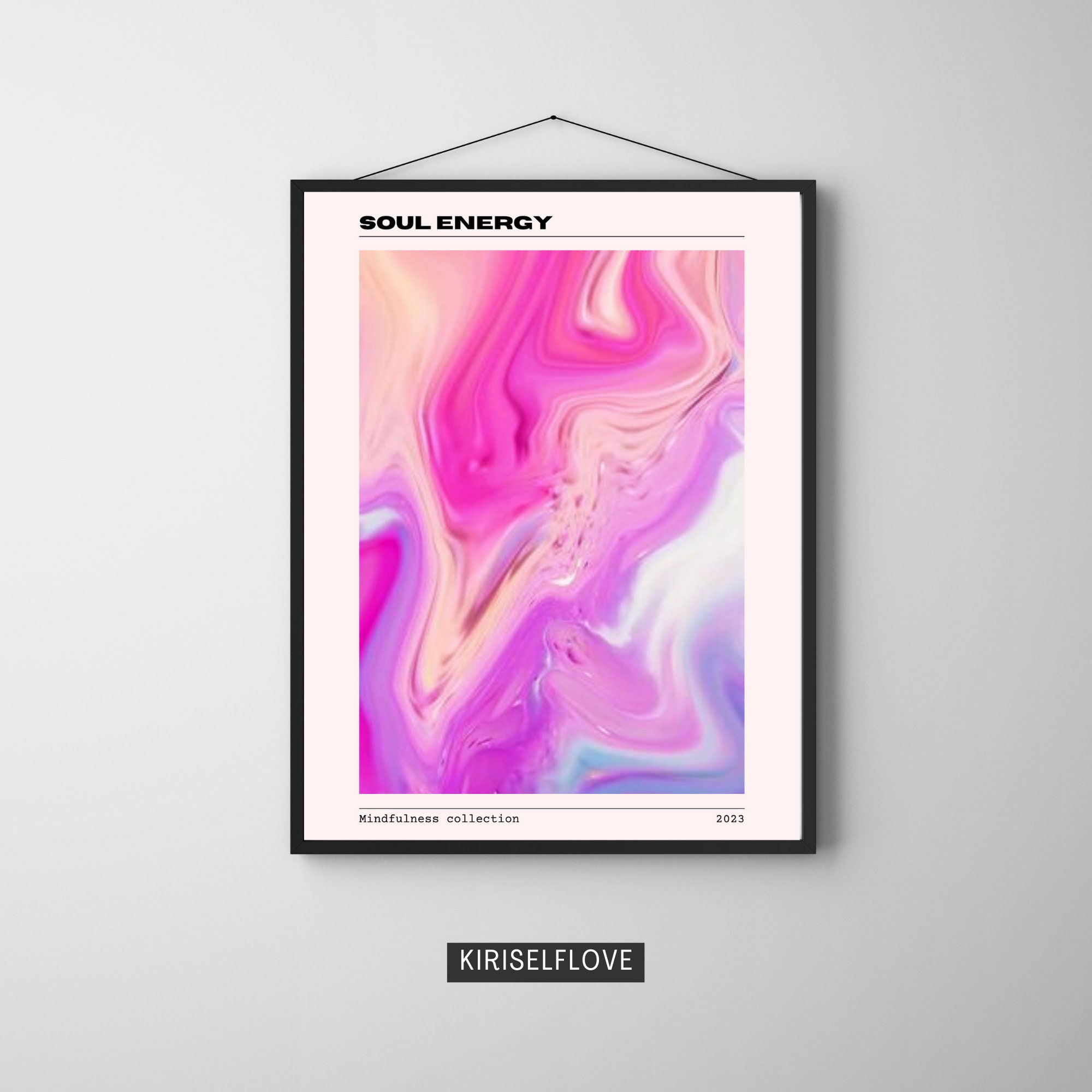 Soul Energy Aura Poster, Retro Gradient Poster, Affirmation Poster ...