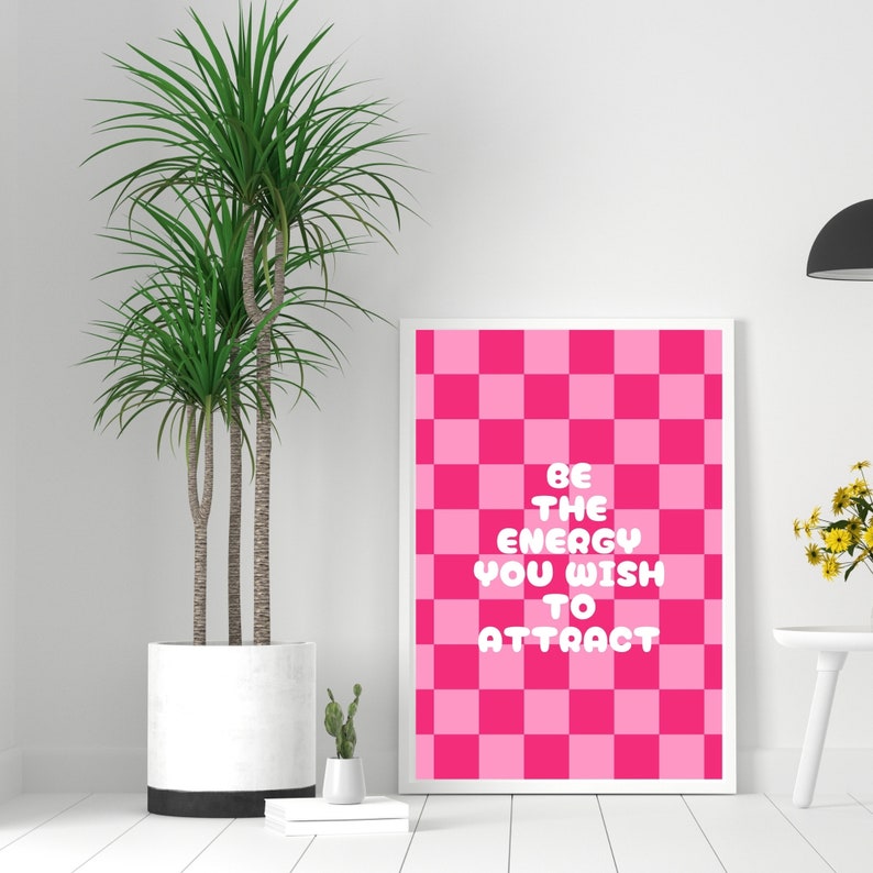 Pink Manifest Gallery Wall Art | Set of 5 Printables, Aesthetic Wall ...