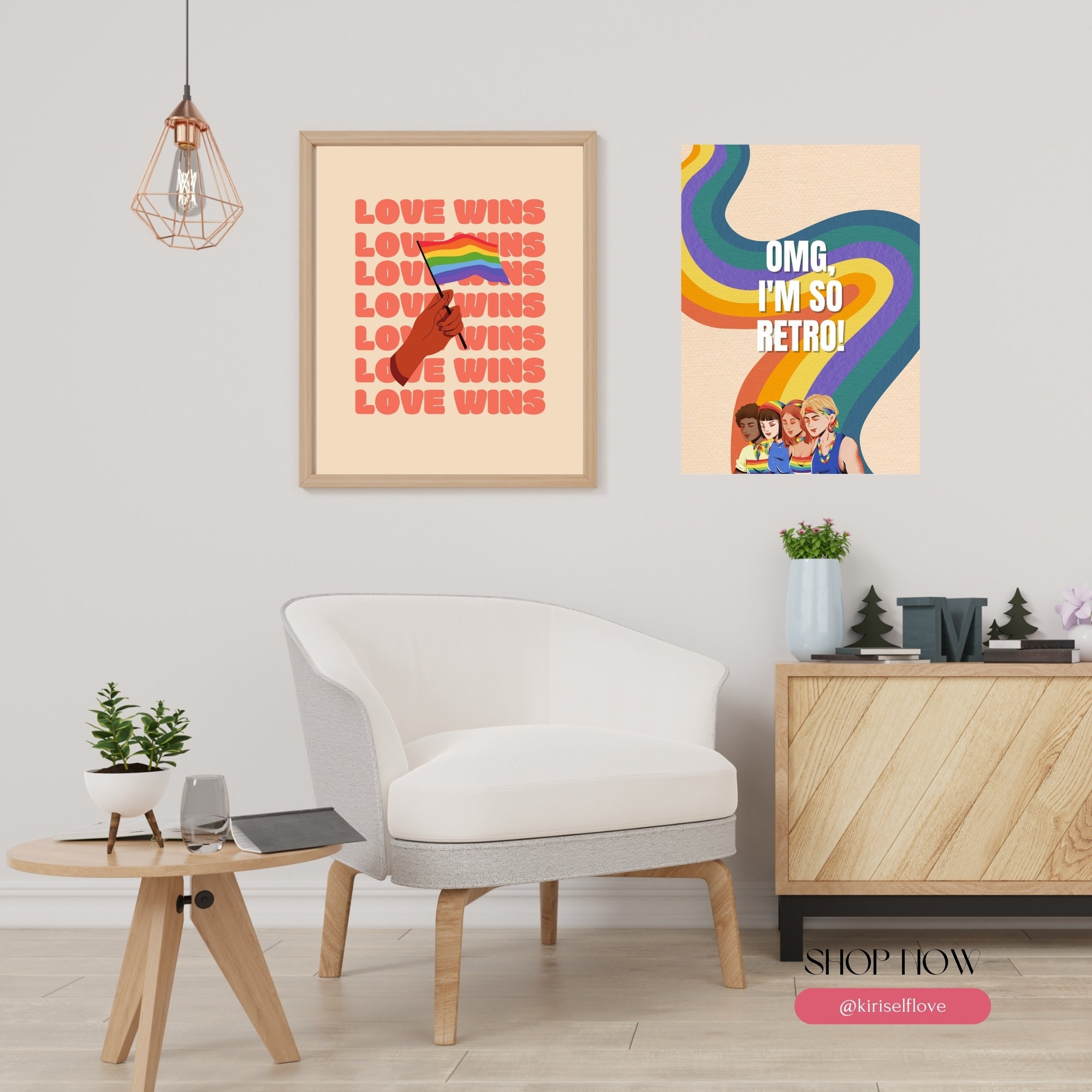 LGBTQ Pride Wall Decor, Couple Gift Wall Art, LGBTQ Art, Pride Art ...