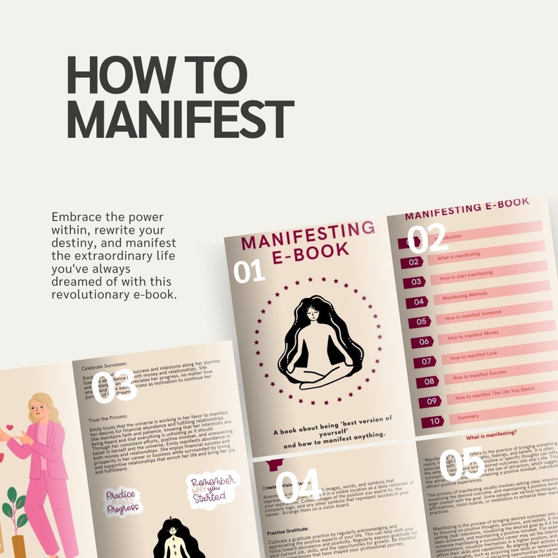 Manifesting E-book, How to Manifest Anything, Manifest Your Desire Life ...