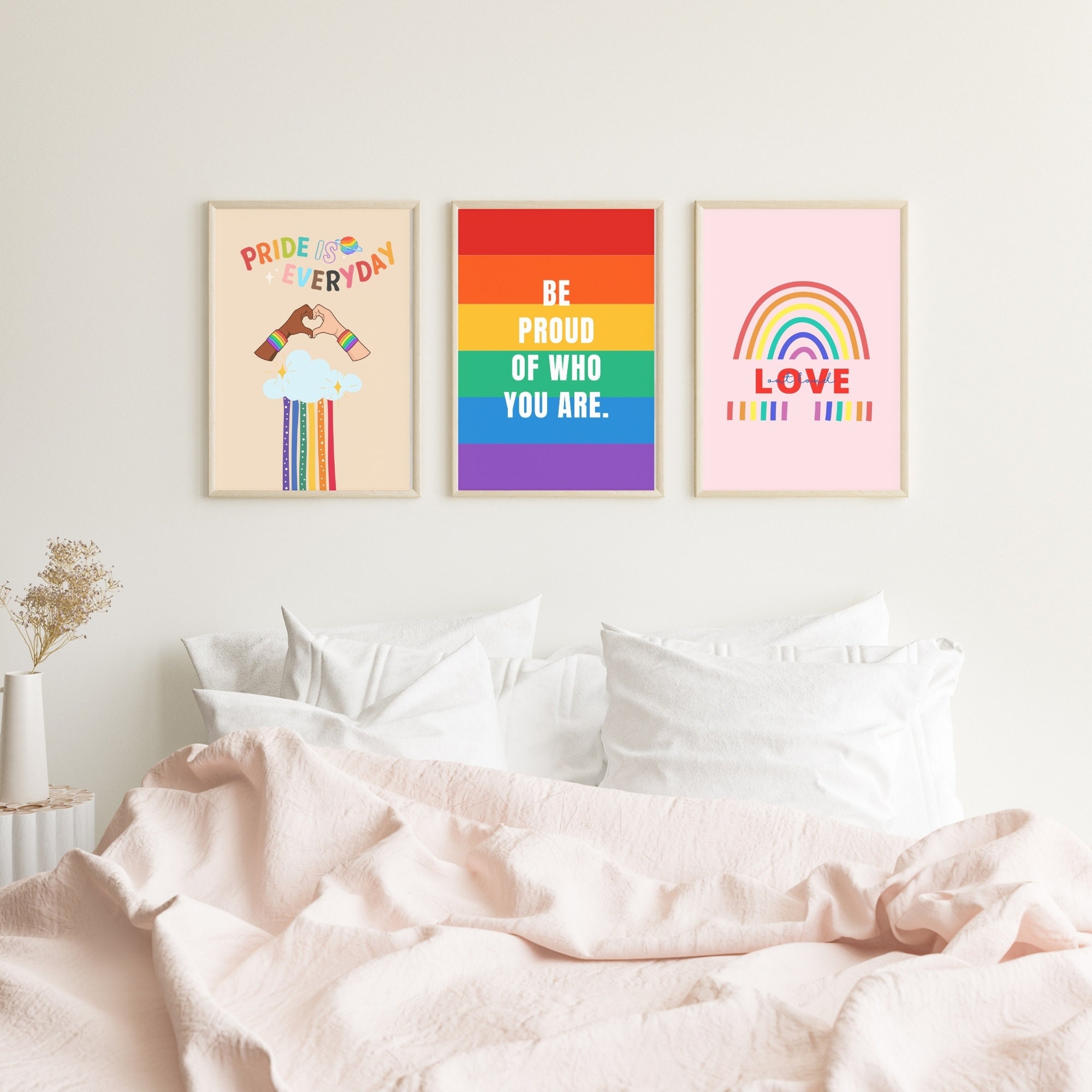 LGBTQ Pride Wall Decor, Couple Gift Wall Art, LGBTQ Art, Pride Art ...