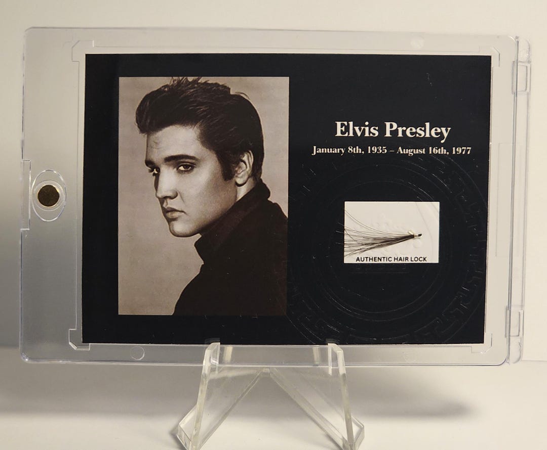 Elvis Presley Rare Hair Lock Original Signed Stamped Encased Authentic ...