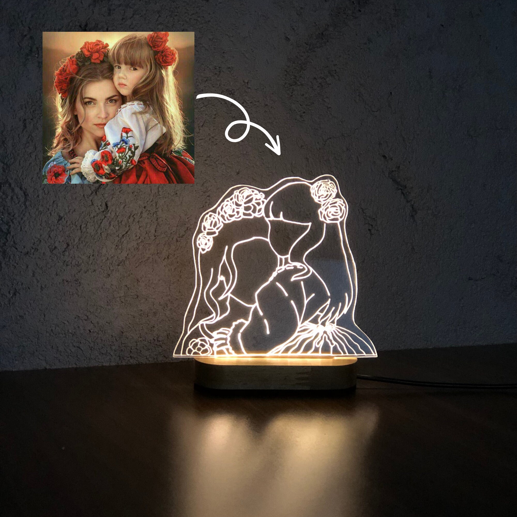 Custom Photo 3d Lamp Led Light, Custom Made Night Light With Picture ...
