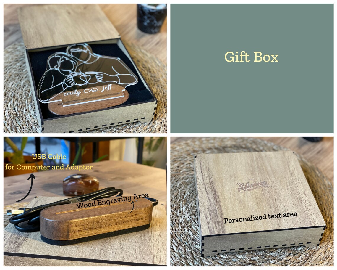 Boyfriend Gift,personalized Night Light , Anniversary Gift,custom Night Lights,bedroom Dechor ...