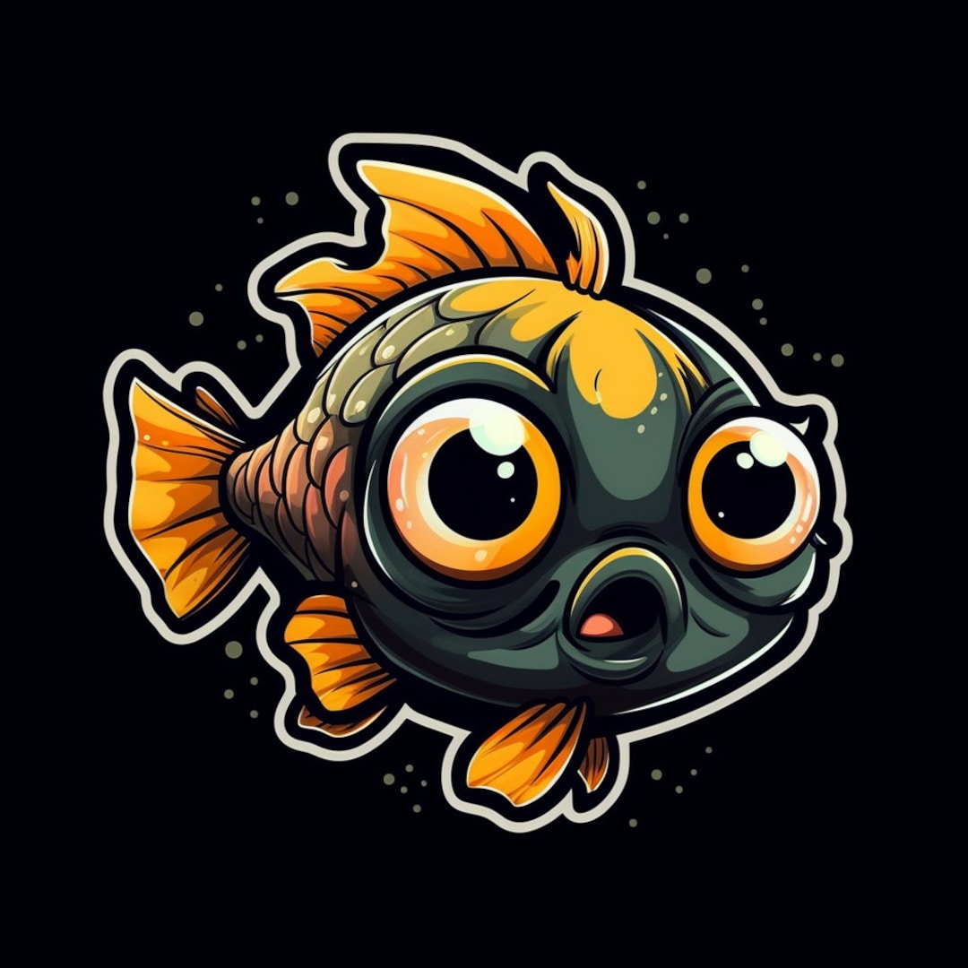 Cute Fish Sticker - Etsy