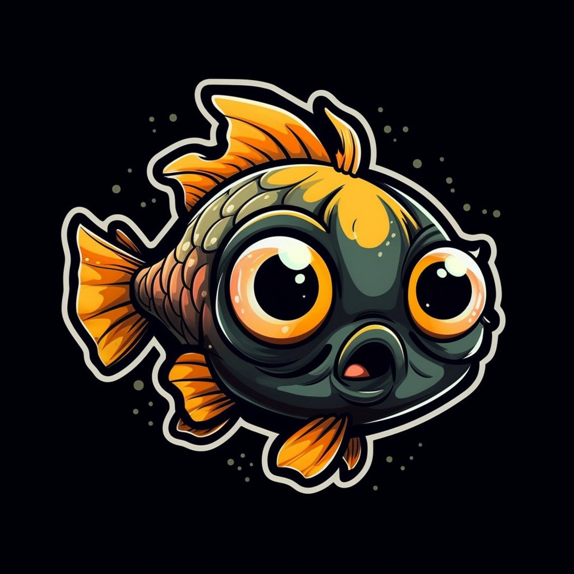 Cute Fish Sticker - Etsy