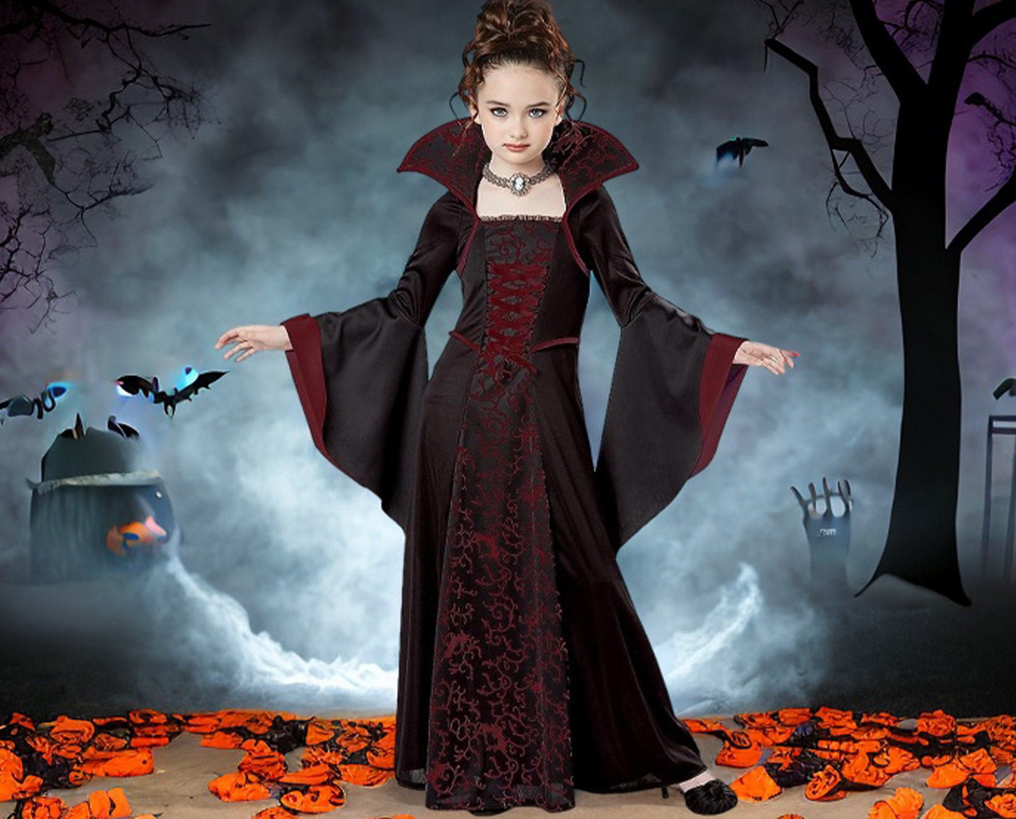 Gothic Vampire Costume For Kids