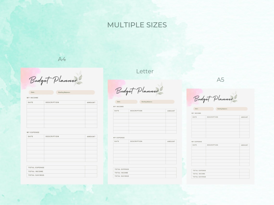 Cute Monthly Budget Planner, Monthly Budget Template, Digital Budget ...