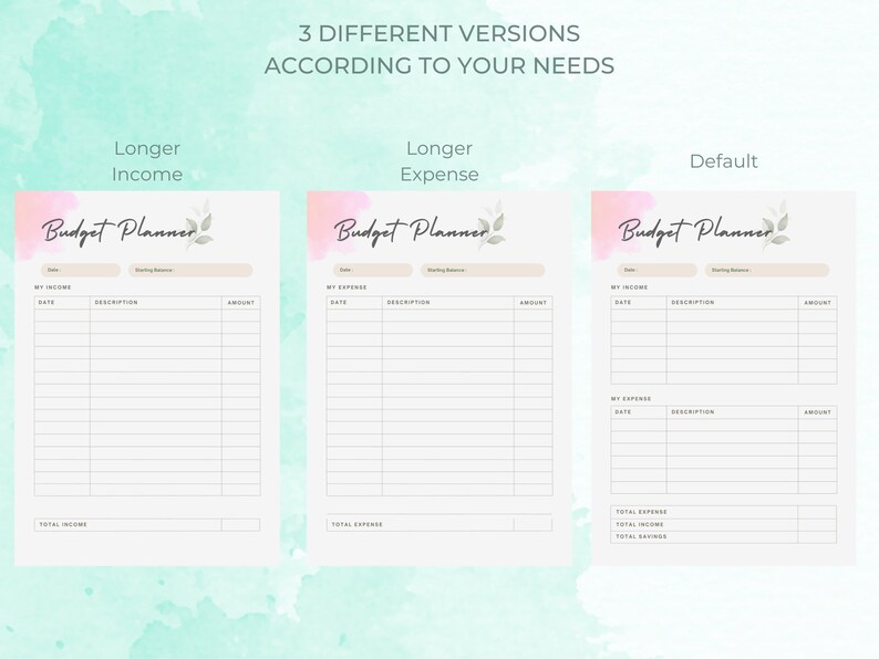Cute Monthly Budget Planner, Monthly Budget Template, Digital Budget ...