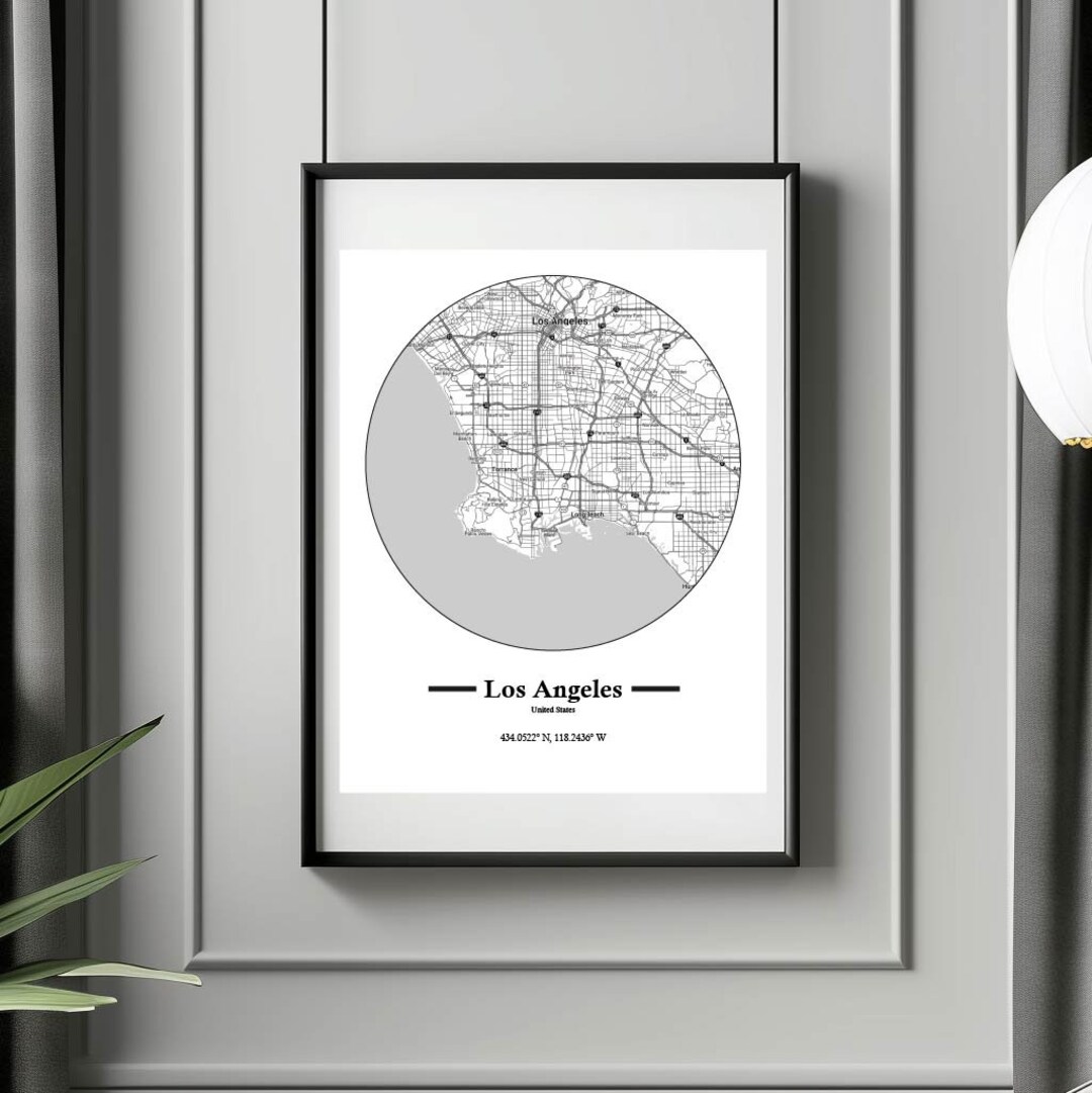 Los Angeles Map Print, LA, California Map, Los Angeles Map Poster, Los ...