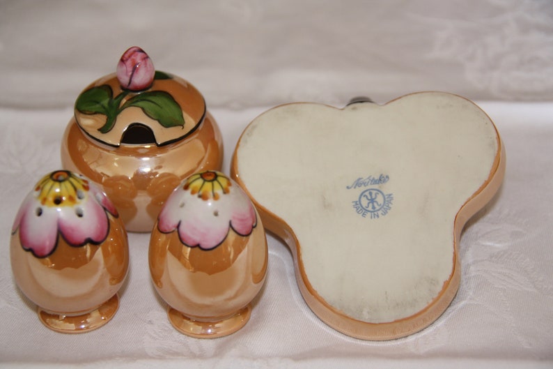 Noritake Condiment Set Lustreware - Etsy